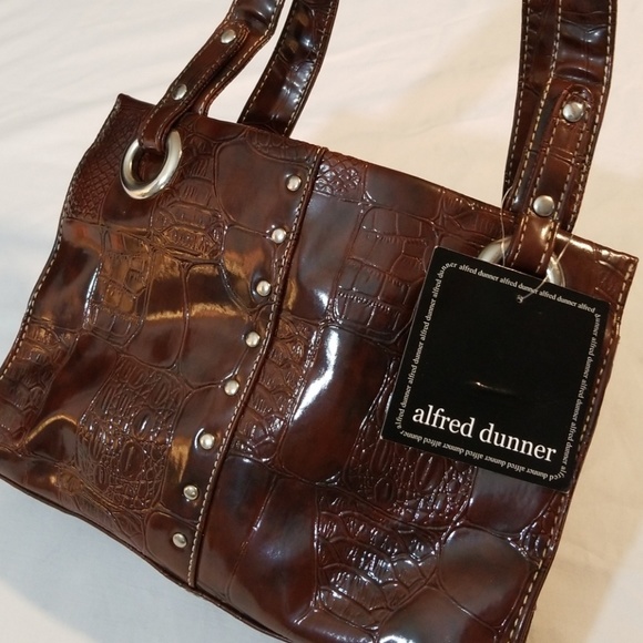 Alfred Dunner | Bags | Nwt Alfred Dunner 3 Pocket Brown Vinyl Purse ...